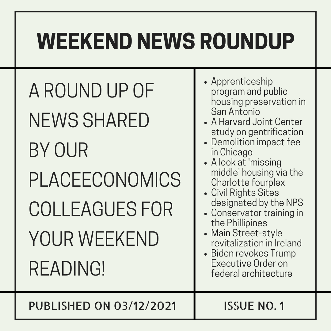 Weekend News Roundup - March 12, 2021 - PlaceEconomics